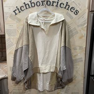 Free People | Tops | Free People Sidewalk Sweatshirt Colorblock Lower ...